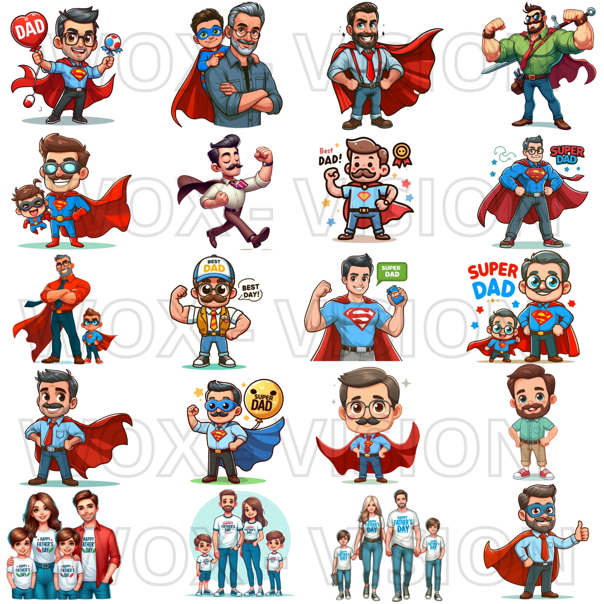 Fathers Day Png Bundle Clipart Print Download, Happy Daddy's Day Card ...