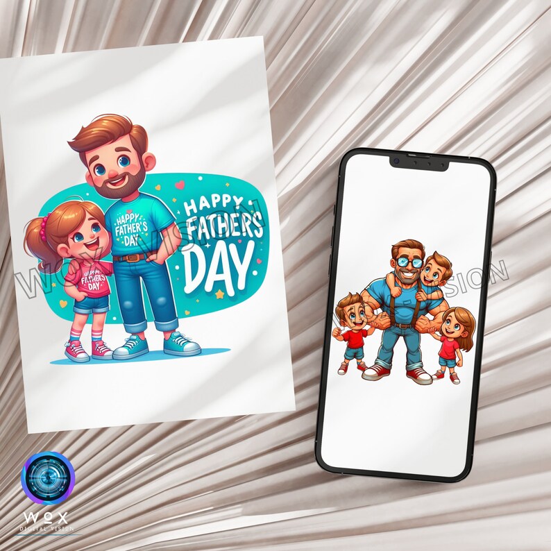 Fathers Day Png Bundle Clipart Print Download, Happy Daddy's Day Card ...