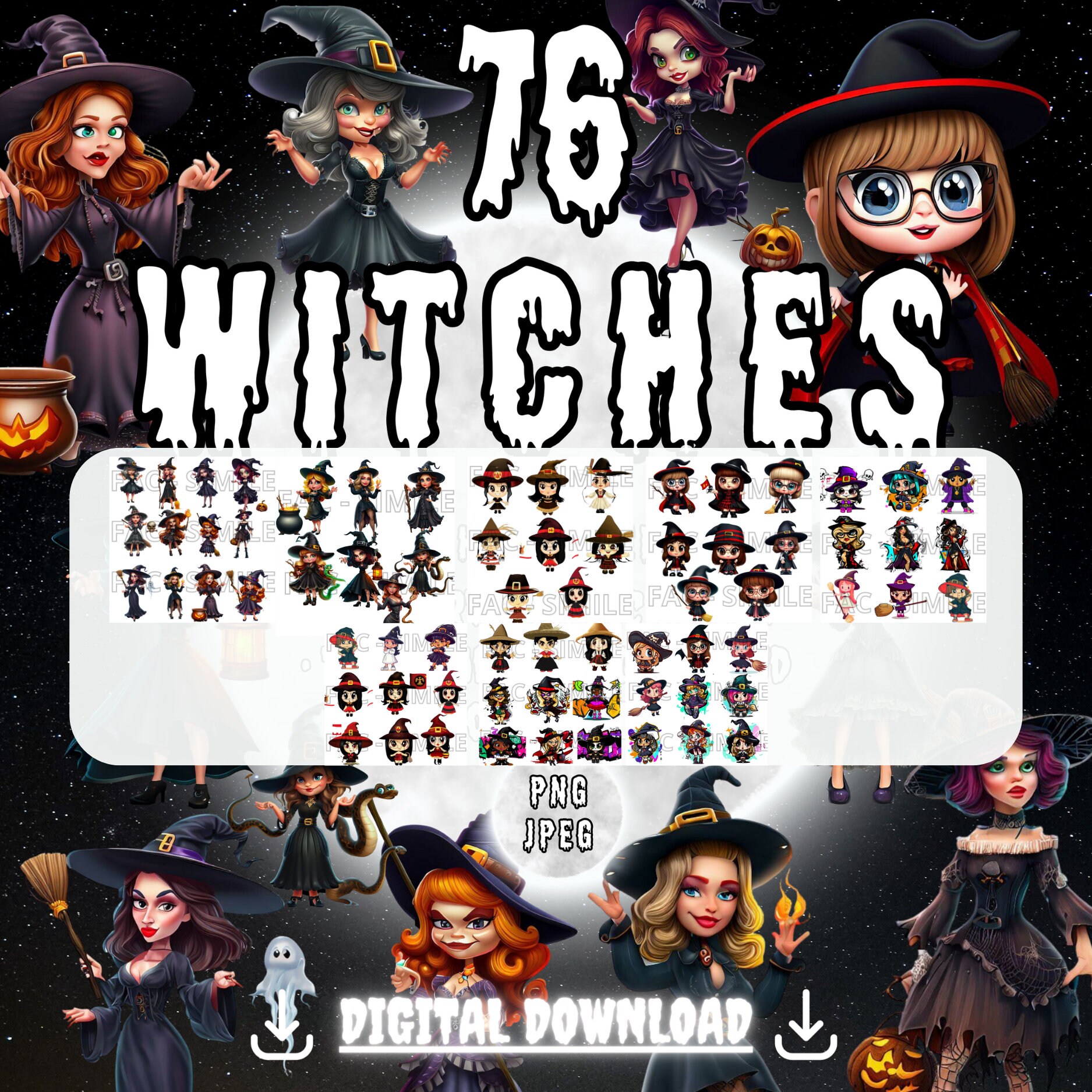 Mega Bundle Halloween , Halloween Clipart , Halloween Alphabet Letters ...