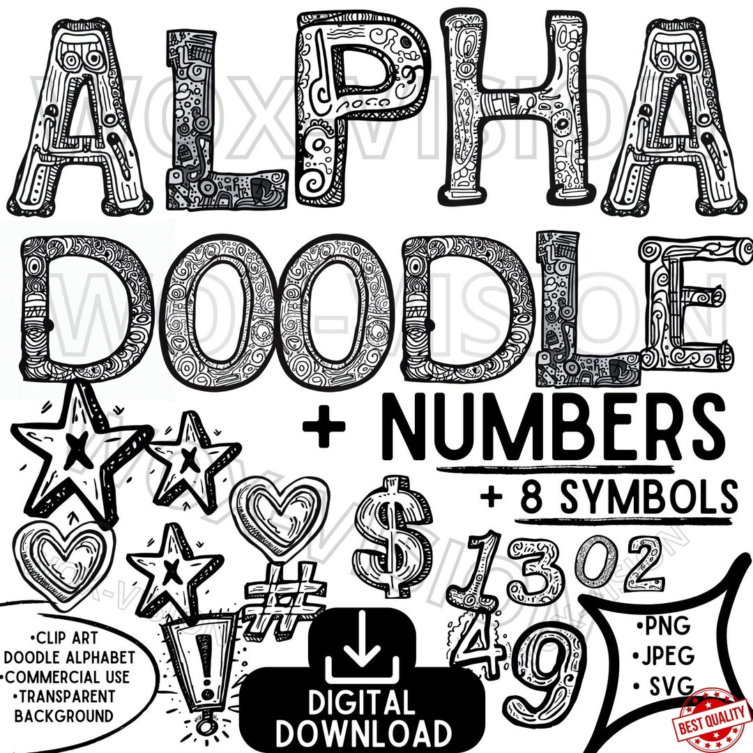Doodle Font, Commercial Use Font, Handwritten Font Style, Doodle ...