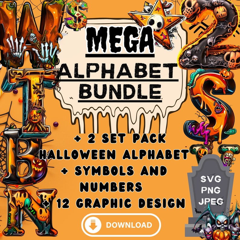 Halloween Font 2024 Spooky Font Horror Font Pumpkin Skull Font, Scary ...