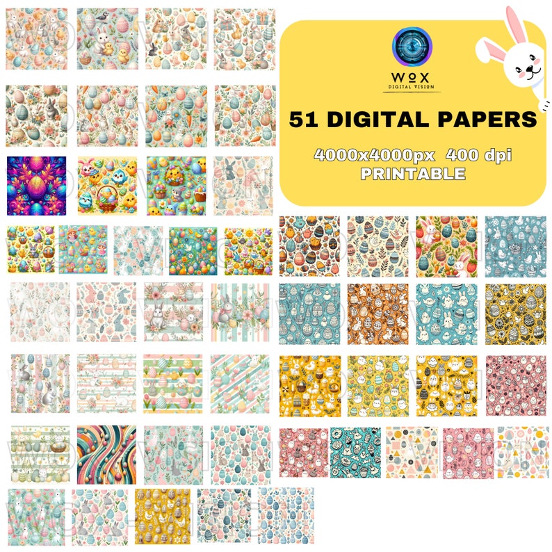 Easter Background Clip Art Bundle Png Downloadable Editable,easter Mega ...
