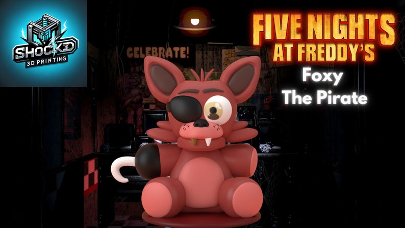 Foxy the Pirate Plushie | Five Night's at Freddy's - STL File - Etsy