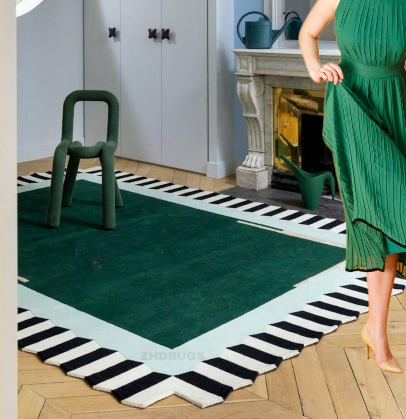 Tufted Rugs Area Rugs 4x6 5x7 5x8 Wool Rug, Modern Wool Rug, Large Area ...