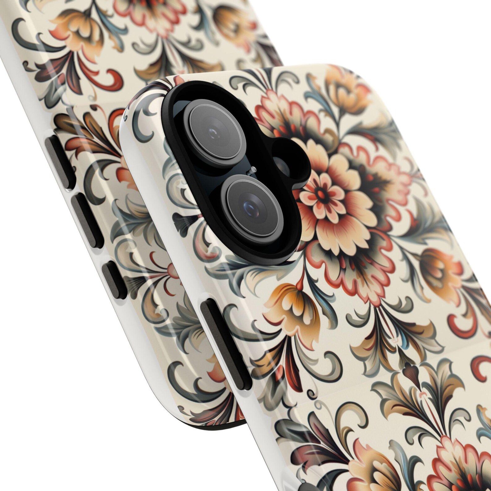 Intricate Norwegian Rosemaling Phone Case - Traditional Folk Art Meets ...