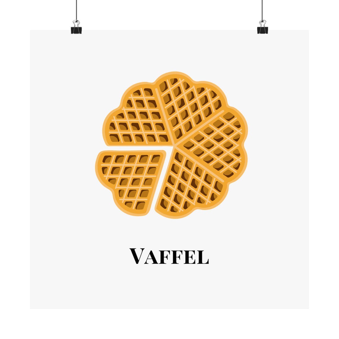 Norwegian Waffle Print: Minimalist Scandinavian Kitchen Decor - Etsy