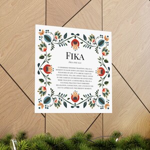 PRINTED - Fika Definition Poster - Nordic Wall Art - Scandinavian ...