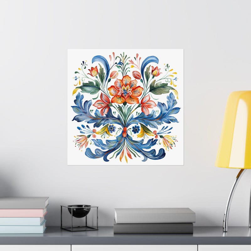 Rosemaling Wall Art - Etsy