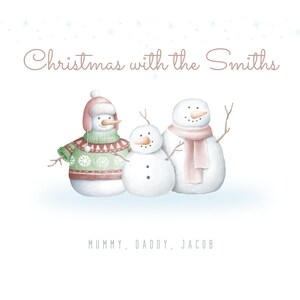 Snowman Family Art, Christmas Prints, Printable, Print at Home ...
