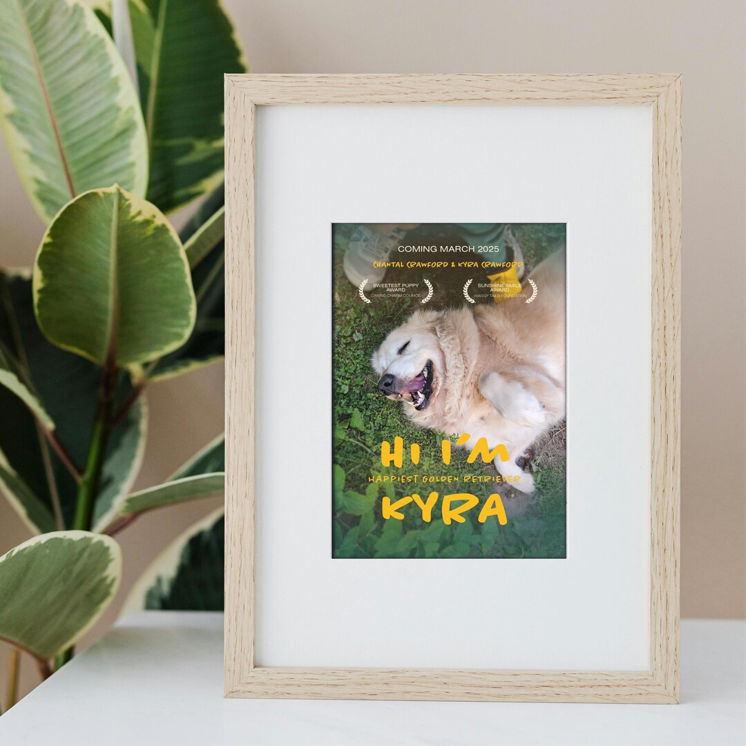 Custom Pet Movie Poster Postcards: Personalized Dog Portrait Prints ...