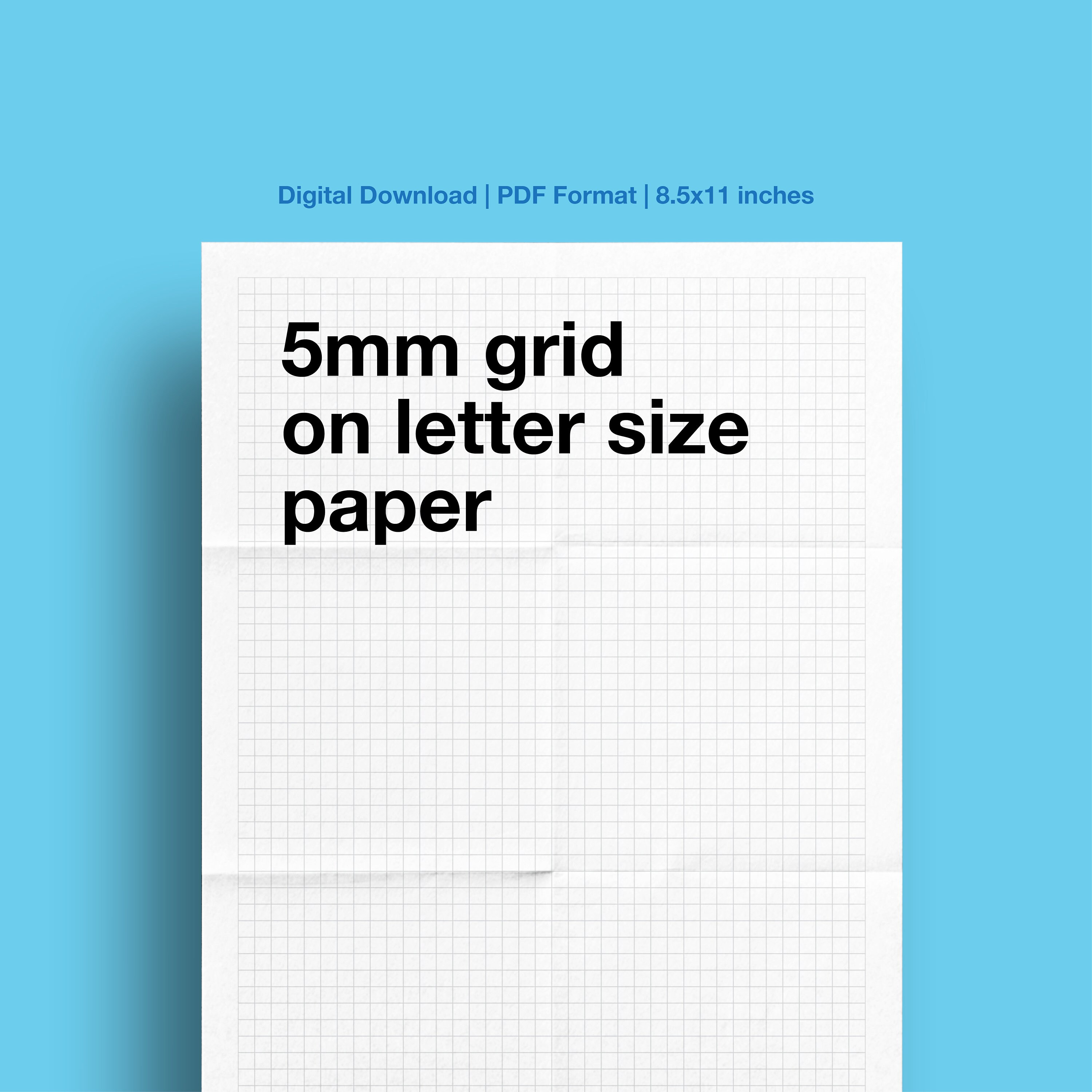 5mm Printable Grid Paper, Square Pattern Paper, Notebook Paper, Planner ...