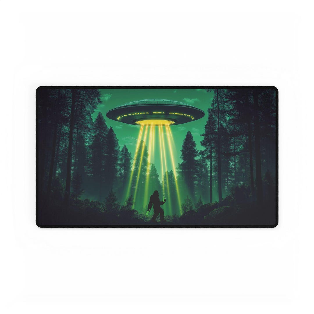UFO Gift Alien Mousepad UFO Desk Mat Alien Gift Mouse Mat for Him ...