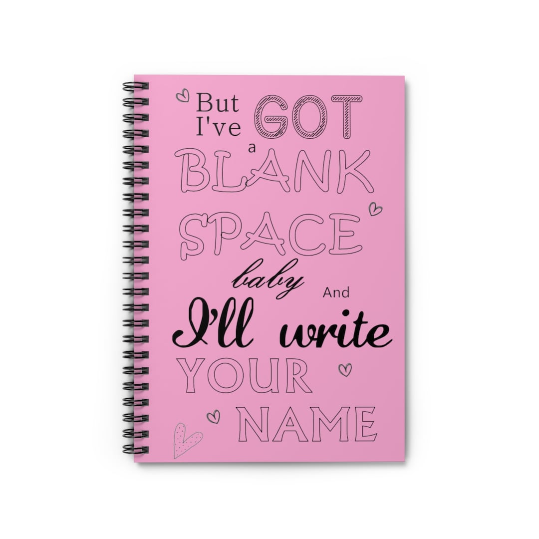 Light Pink Taylor Swift Spiral Notebook, Swiftie Journal, T Swift ...