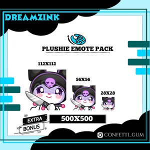 Kuro Plushie Emote Pack | Twitch/discord | Kawaii - Etsy