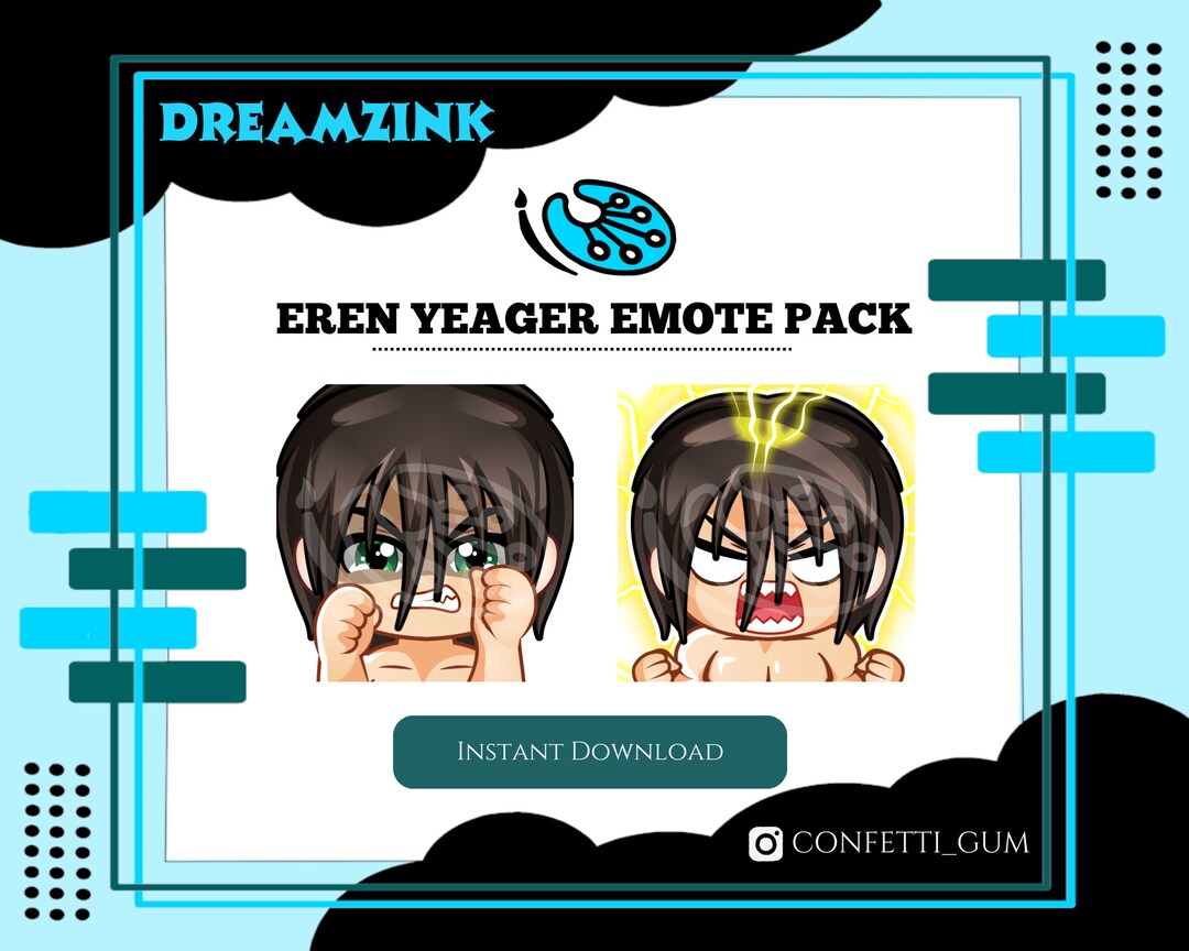 Eren Yeager Duo Emote Pack | Twitch/discord | ATOT | Titan - Etsy