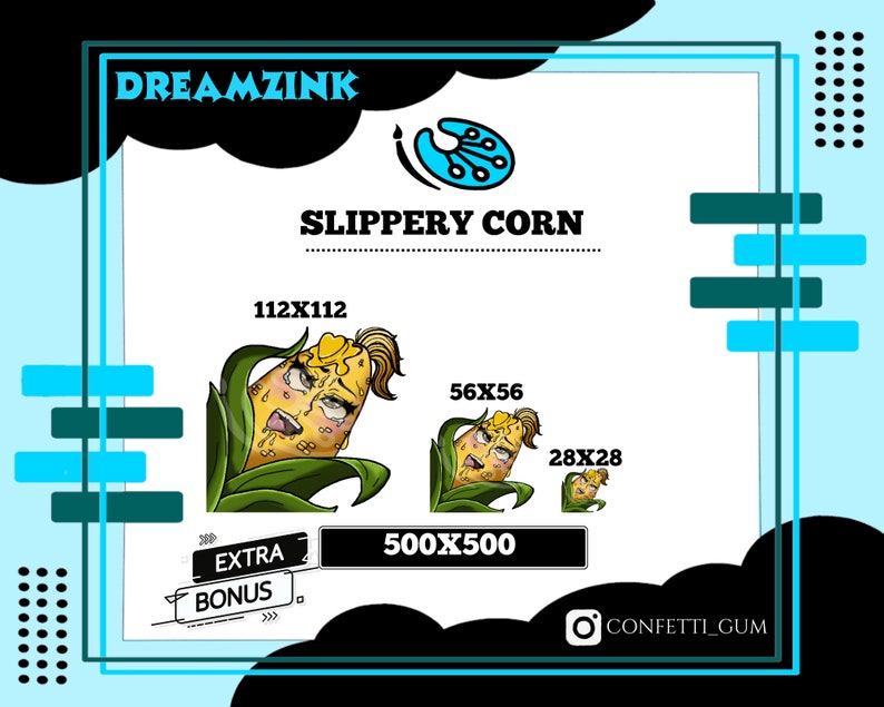 Slippery Corn Emote Twitch/discord Anime - Etsy