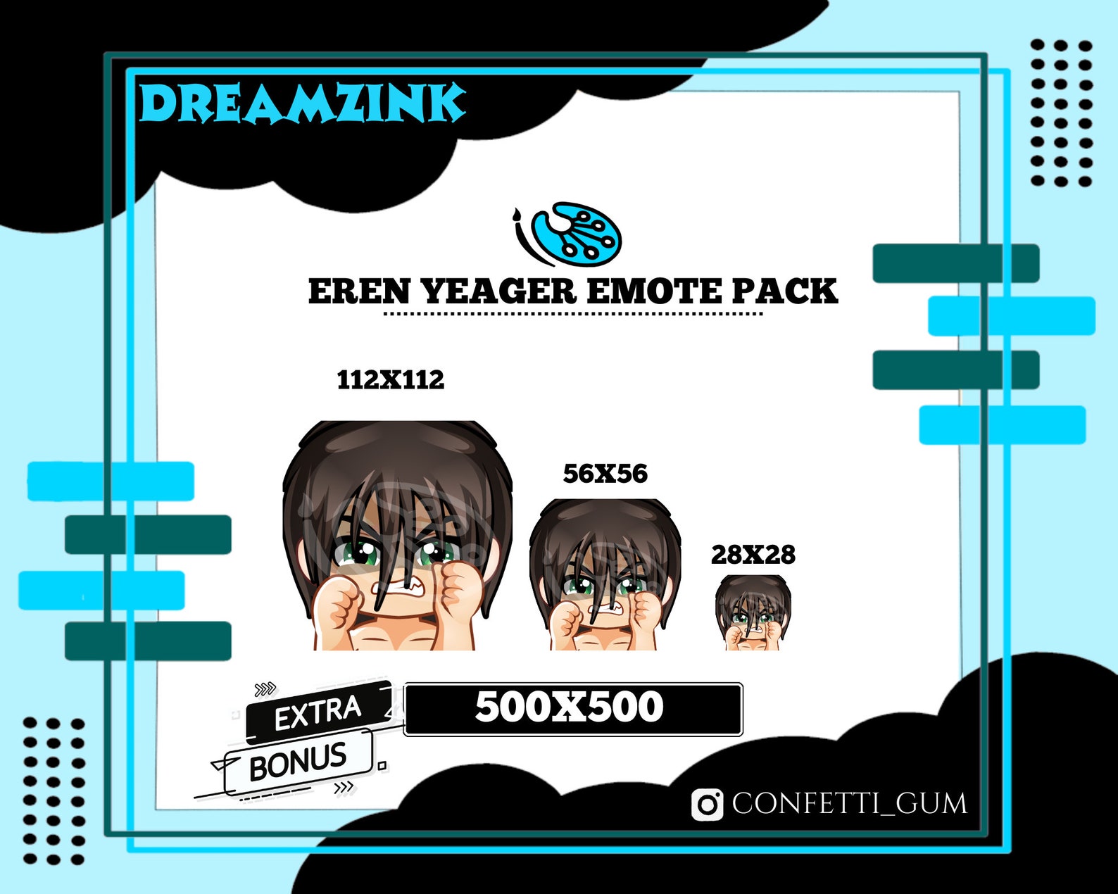 Eren Yeager Duo Emote Pack | Twitch/discord | ATOT | Titan - Etsy