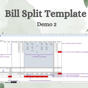 Excel Template for Bill Splitting, Cost Allocation or Tracking ...