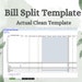 Excel Template for Bill Splitting, Cost Allocation or Tracking ...