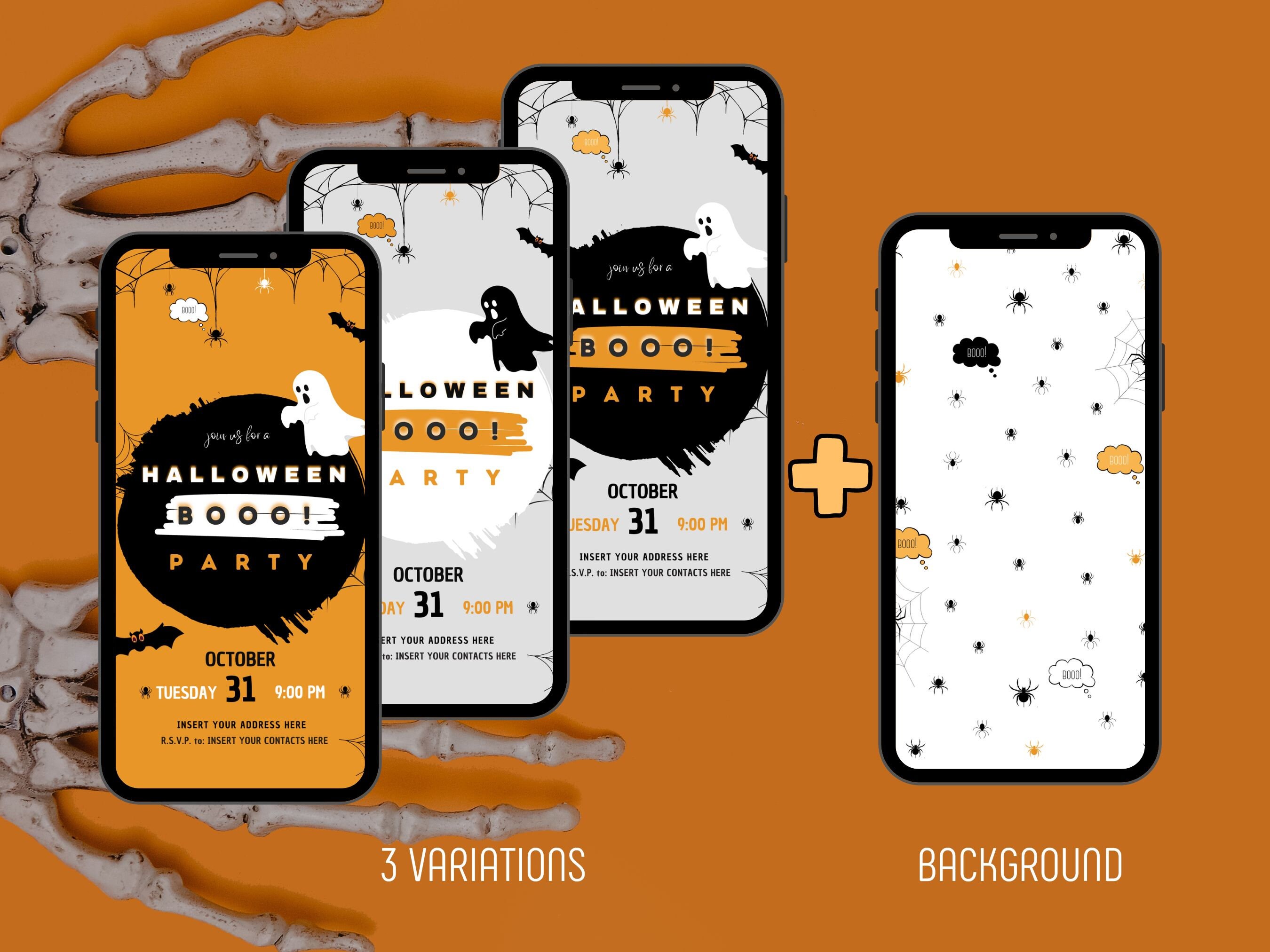 Editable Halloween Boo Party Invitation, Halloween Invite, Party ...