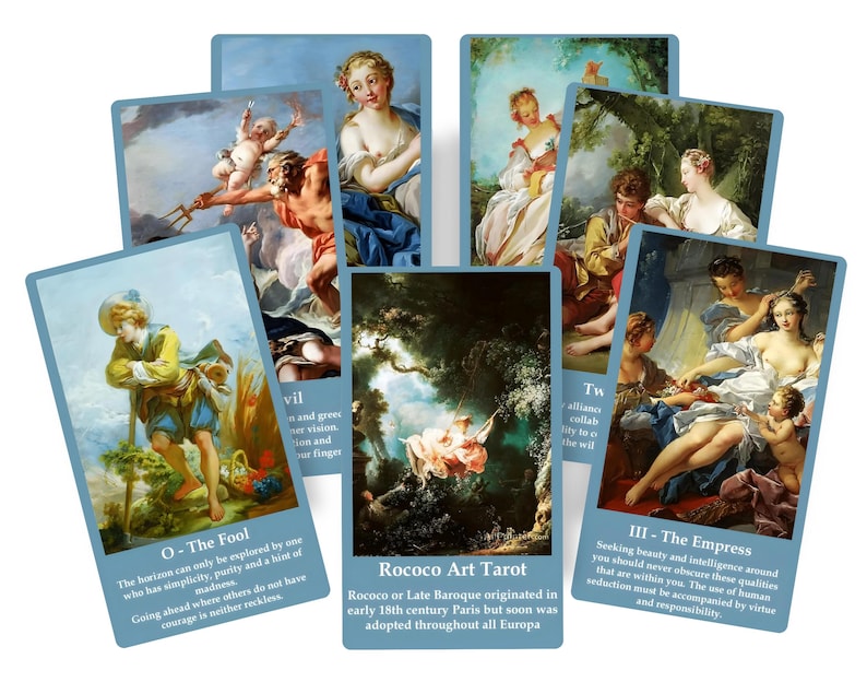 Rococo Art Tarot Deck. Late Baroque Tarot. Boucher and Fragonard Art - Etsy