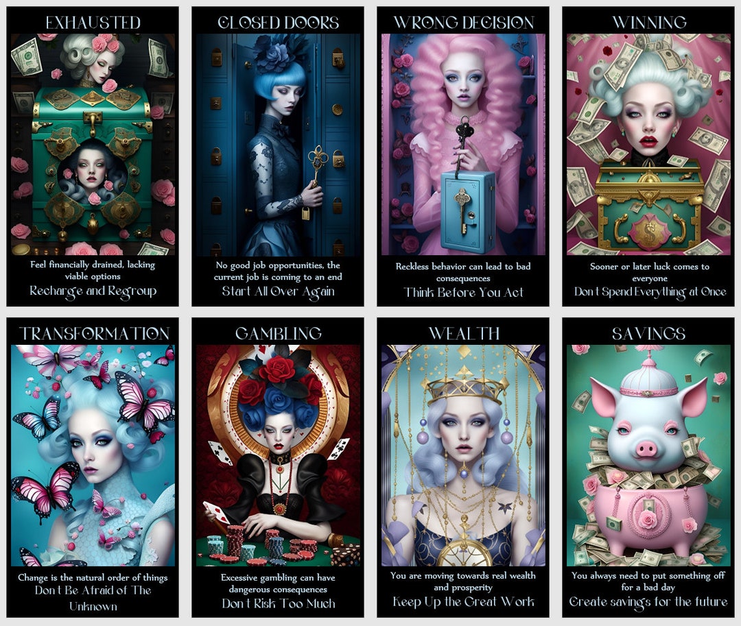 Money and Career Oracle Deck. Surreal Art - Etsy