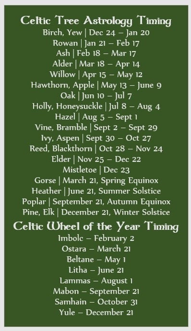 Celtic Oracle Cards Deck. Ogham Tree Oracle. Celtic Wheel of the Year ...