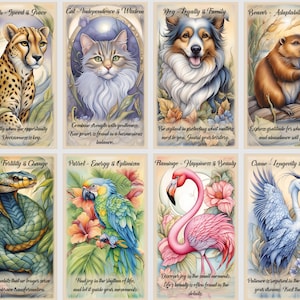Animal Spirit Oracle Cards Deck - Etsy