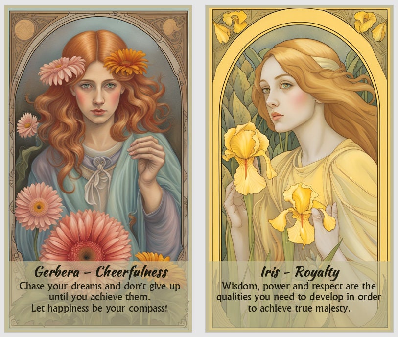 Oracle of Divine Flowers. Flower Affirmation Cards - Etsy