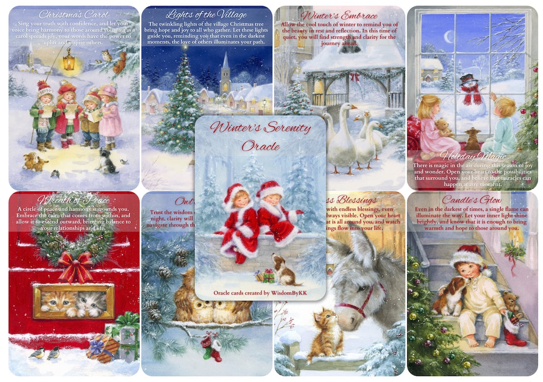 Winter's Serenity Oracle Cards. Christmas and Santa Oracle. - Etsy
