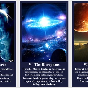 Space Galaxy Tarot Deck. Cosmos Tarot - Etsy