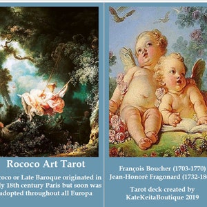 Rococo Art Tarot Deck. Late Baroque Tarot. Boucher and Fragonard Art - Etsy