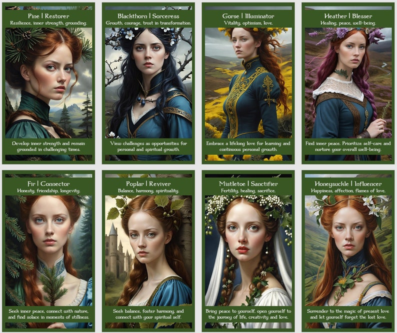 Celtic Oracle Cards Deck. Ogham Tree Oracle. Celtic Wheel of the Year ...