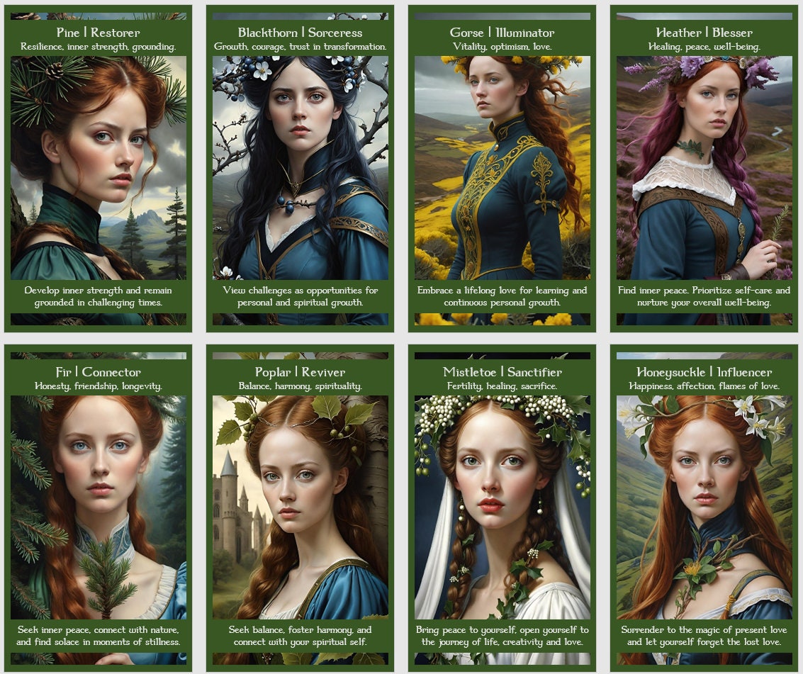 Celtic Oracle Cards Deck. Ogham Tree Oracle. Celtic Wheel of the Year ...