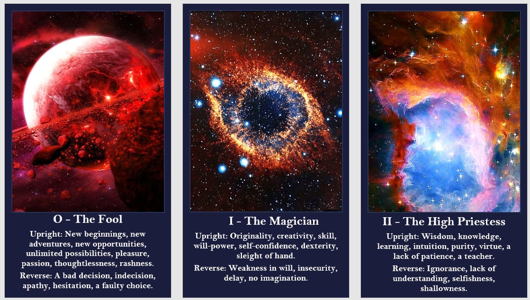 Space Galaxy Tarot Deck. Cosmos Tarot - Etsy
