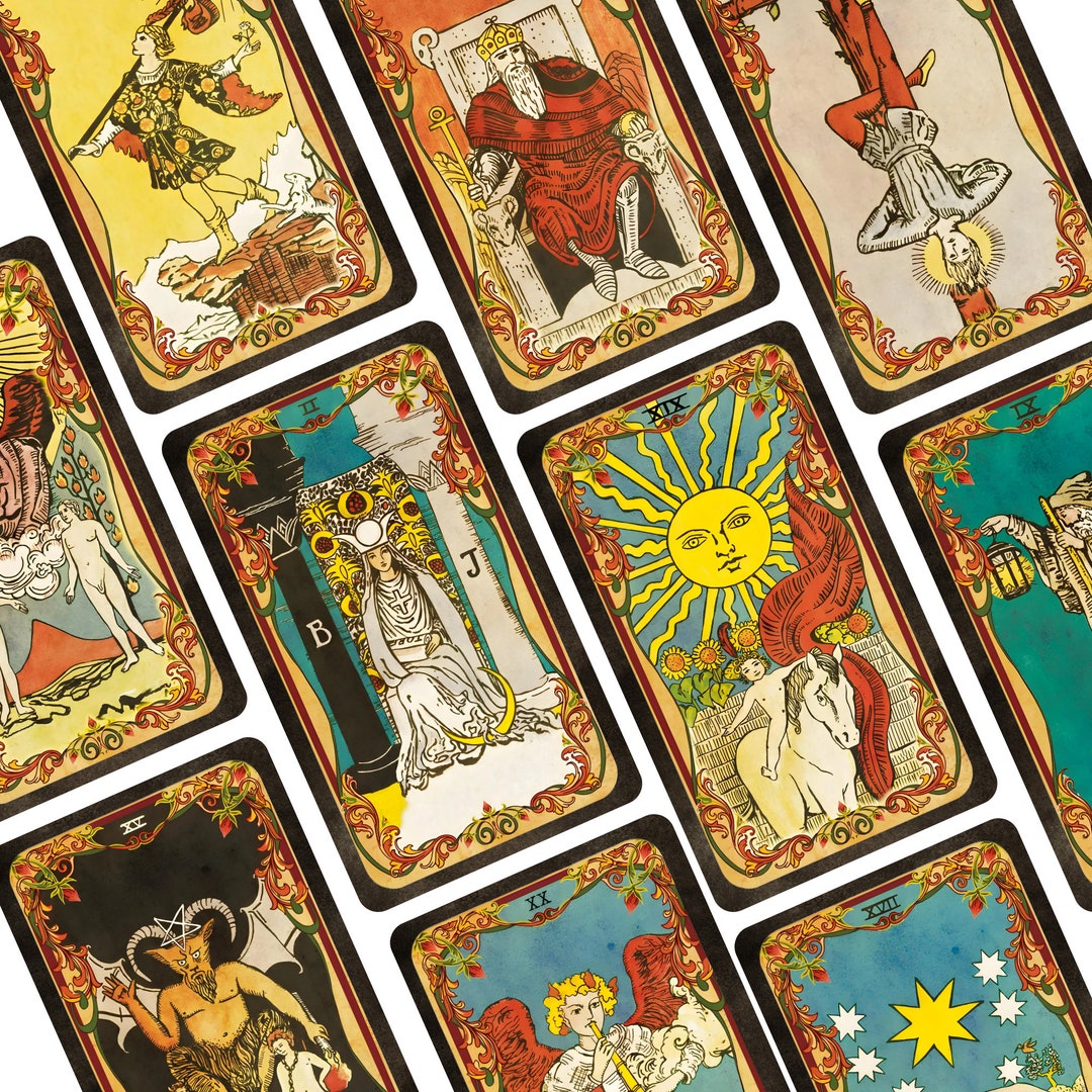 Vinatge Tarot Cards Deck. Rider Waite Tarot. - Etsy