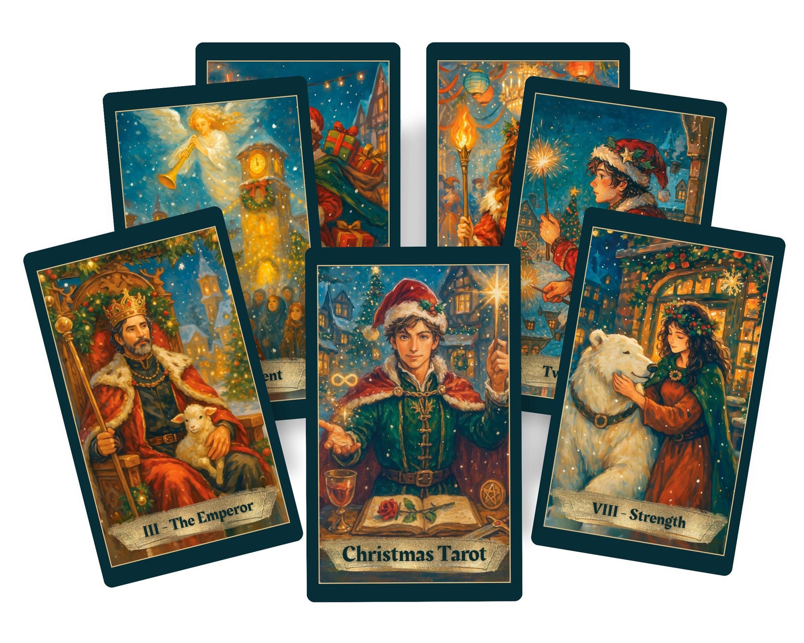 Christmas Tarot – 78-card Holiday Tarot Deck - Etsy