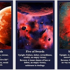 Space Galaxy Tarot Deck. Cosmos Tarot - Etsy