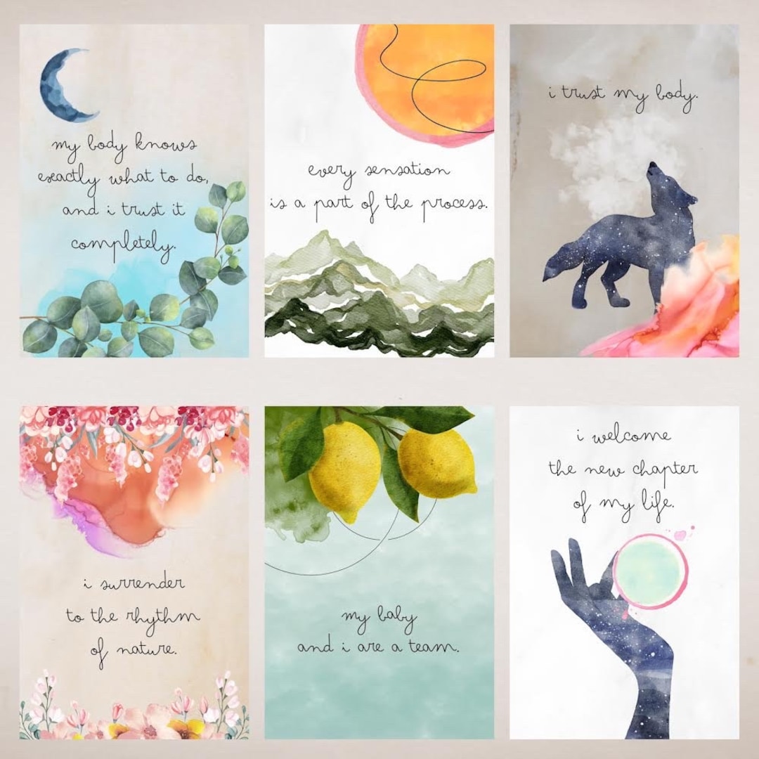 Birth Affirmation Oracle Cards Deck. - Etsy