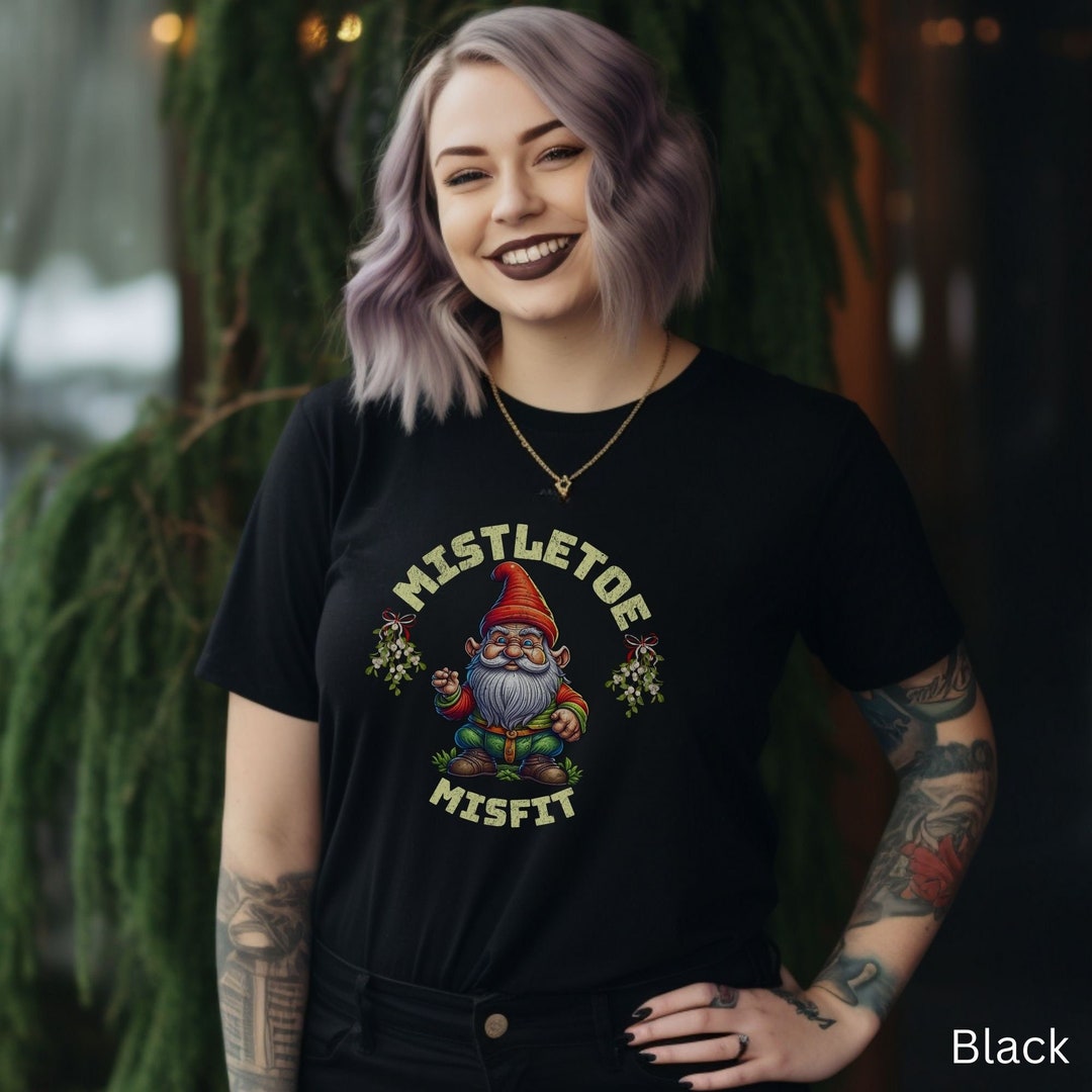 Mistletoe Misfits Gnome Funny Ugly Christmas Unisex T-shirt - Etsy