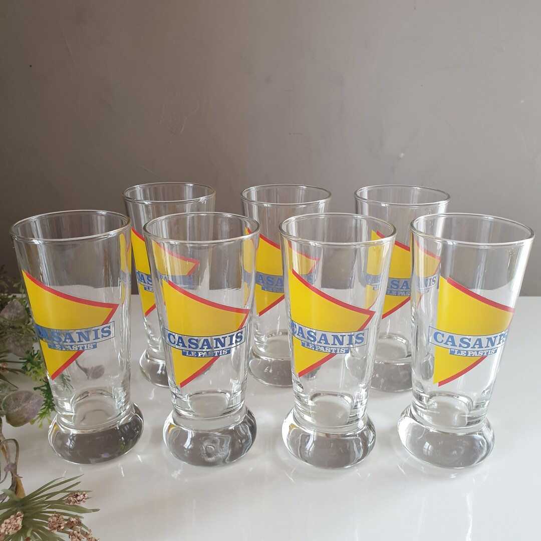 8 Casanis Pastis Glasses, Vintage French - Etsy