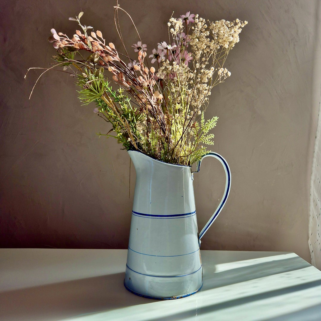 Enameled Toilet Jug, Pitcher, Jug, Vintage French Tableware - Etsy