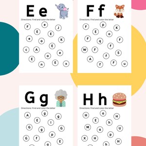 Letter Match-up Printable - Etsy