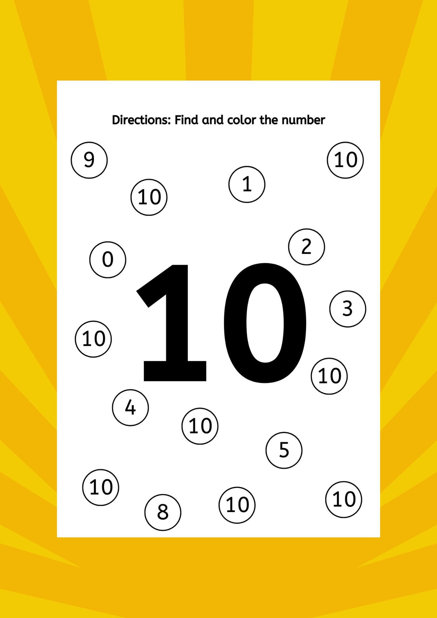 Number Match-up Printable - Etsy