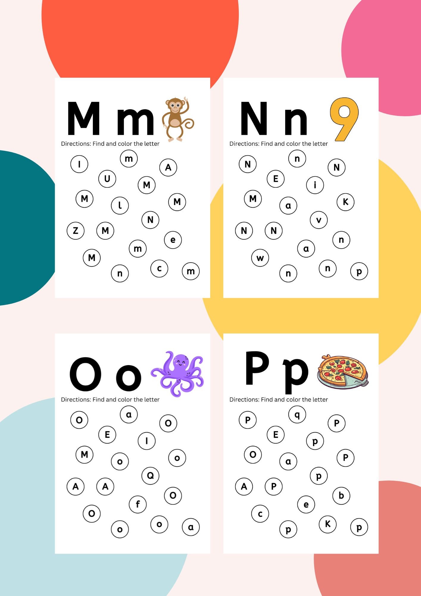 Letter Match-up Printable - Etsy