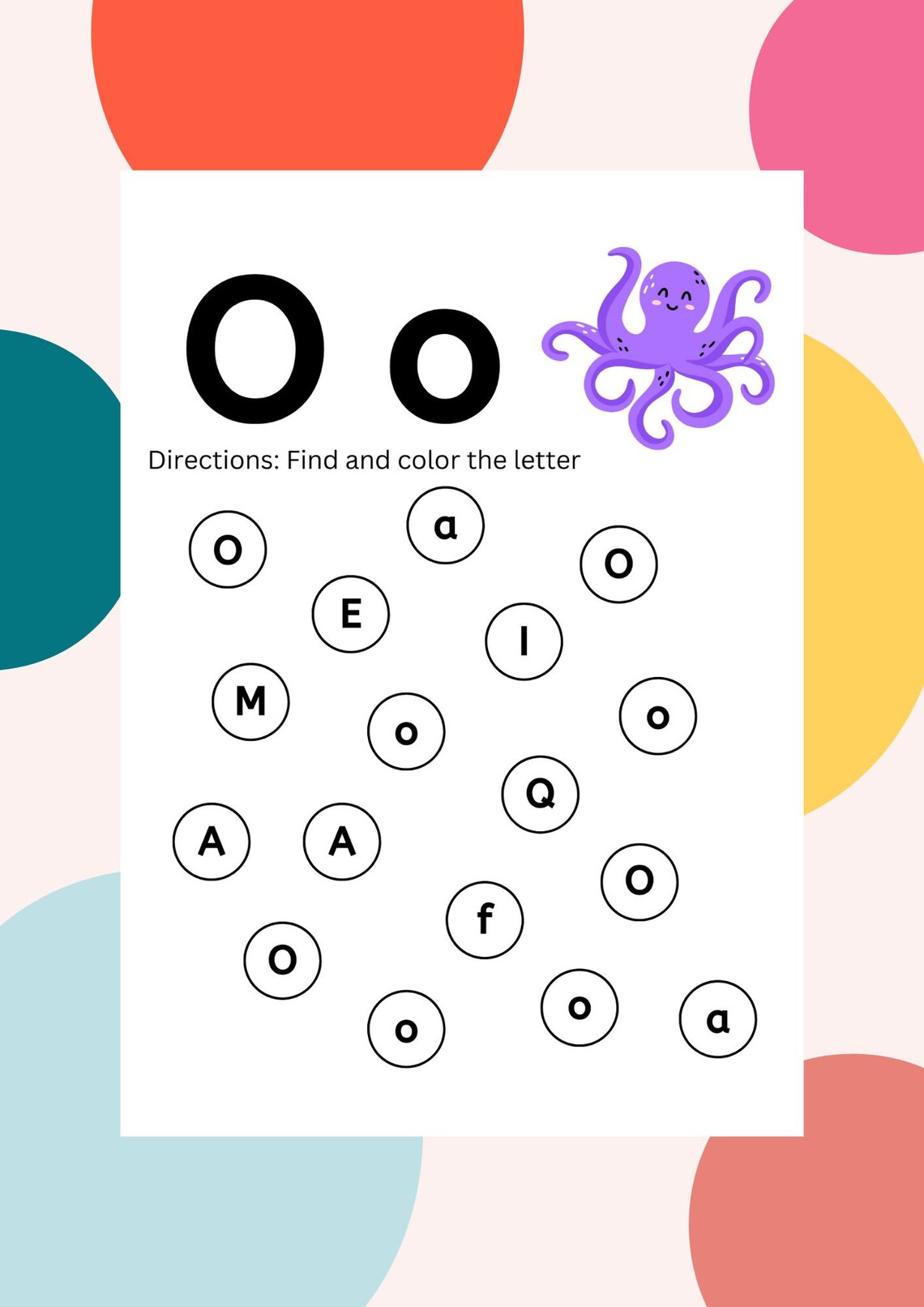 Letter Match-up Printable - Etsy