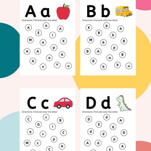 Letter Match-up Printable - Etsy