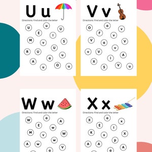 Letter Match-up Printable - Etsy