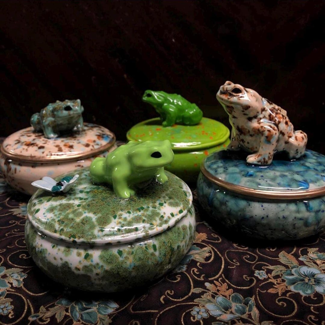 CUSTOM Toad Trinket Dish/bowl With Lid - Etsy