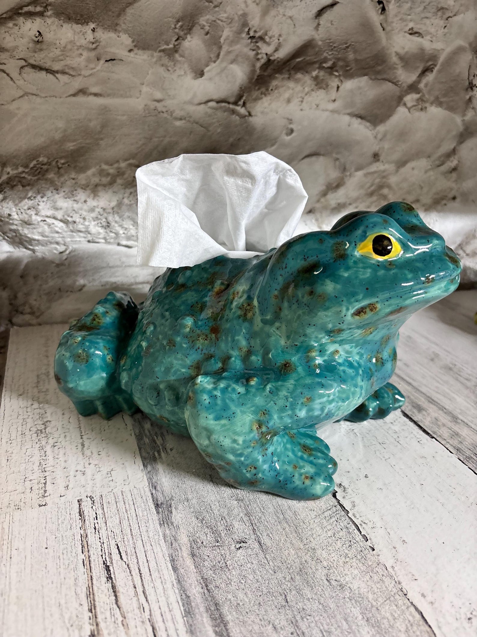 CUSTOM Painted Ceramic Arnel Toad Tissue Dispenser MEDIUM - Etsy